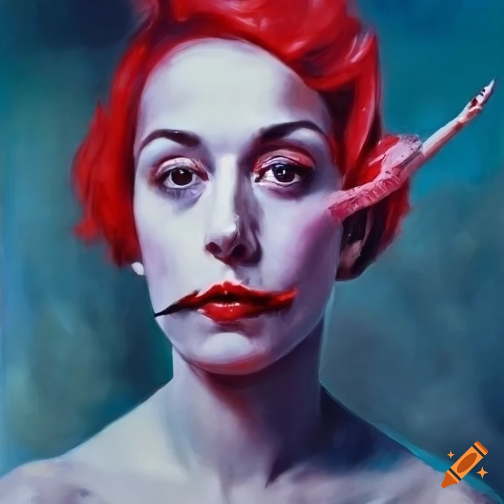 Portrait of alice bag, the punk-rock musician by dali on Craiyon