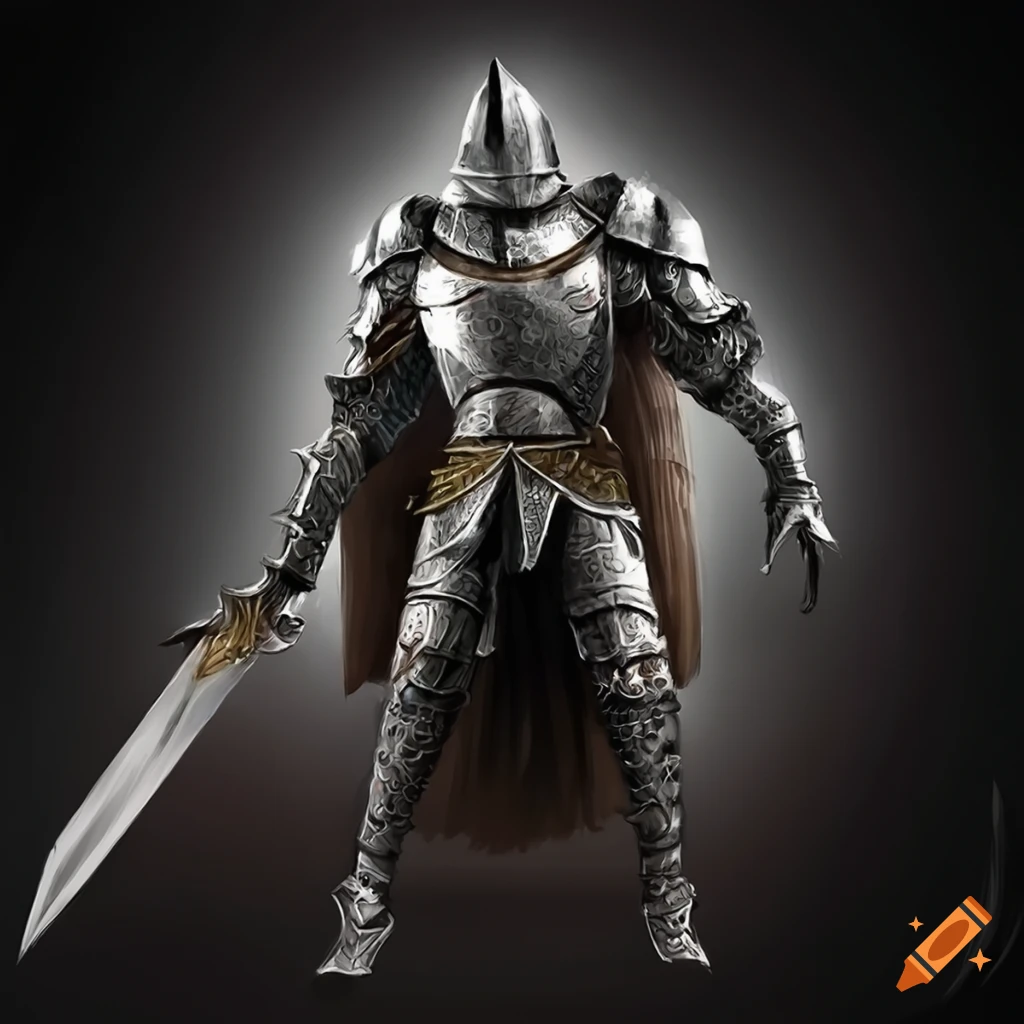Silver fantasy knight