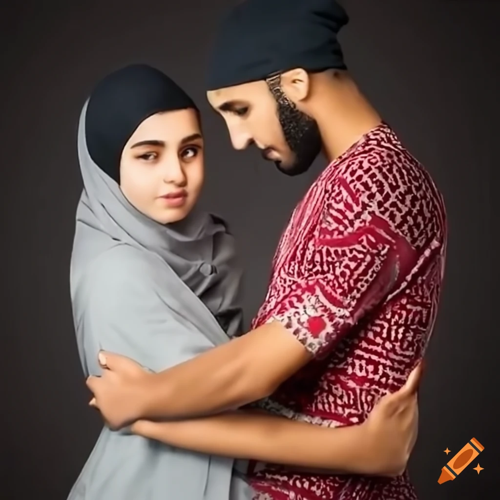 Arab boy meets arab girl on Craiyon