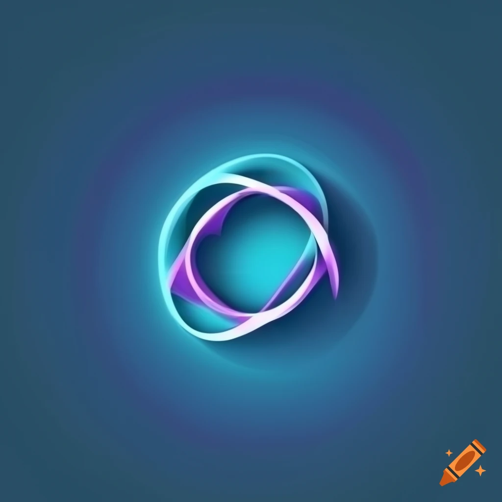 Logo, eternity, minimalistic, amethyst color, azure color