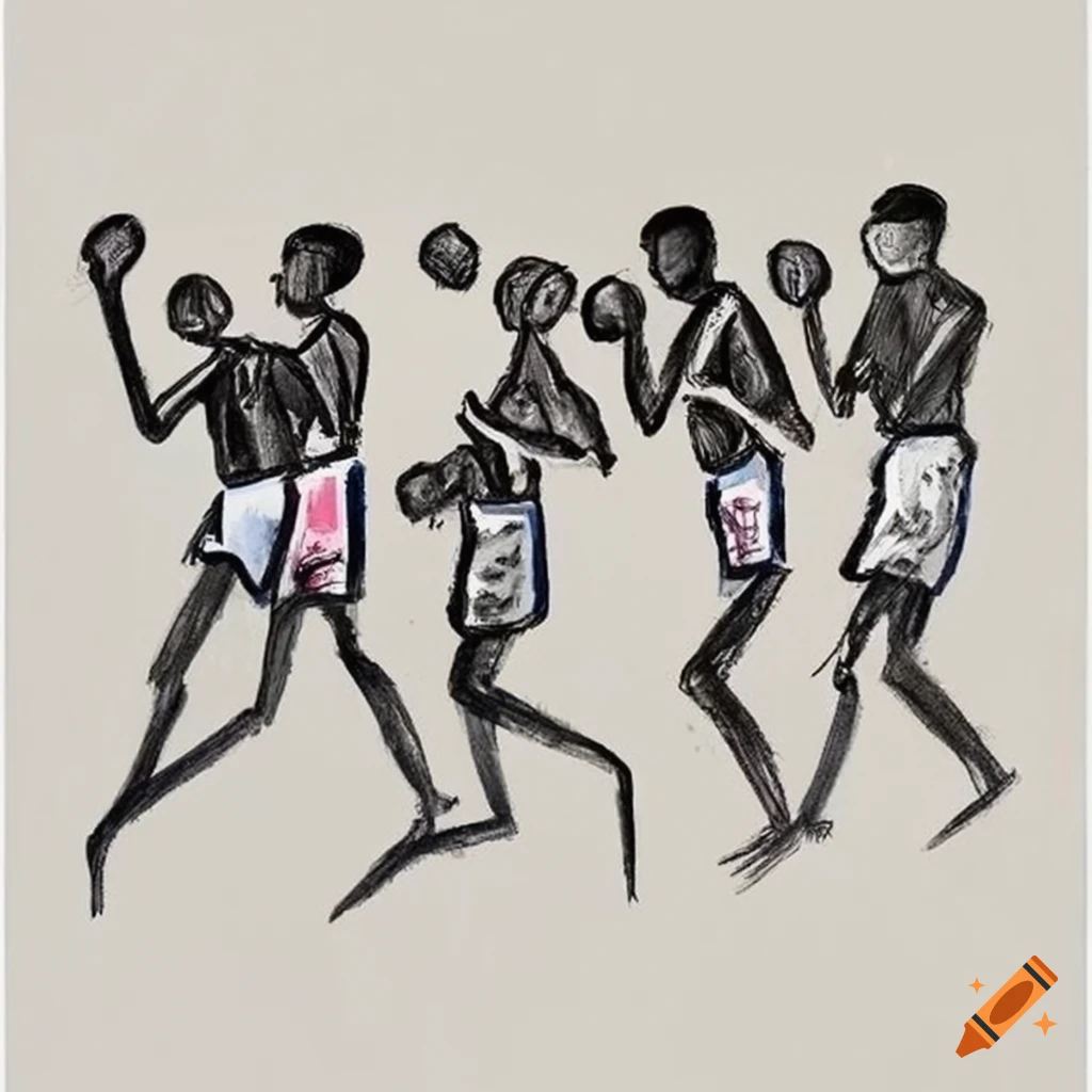 The five boxing wizards jump quickly in the style of post modernism on ...