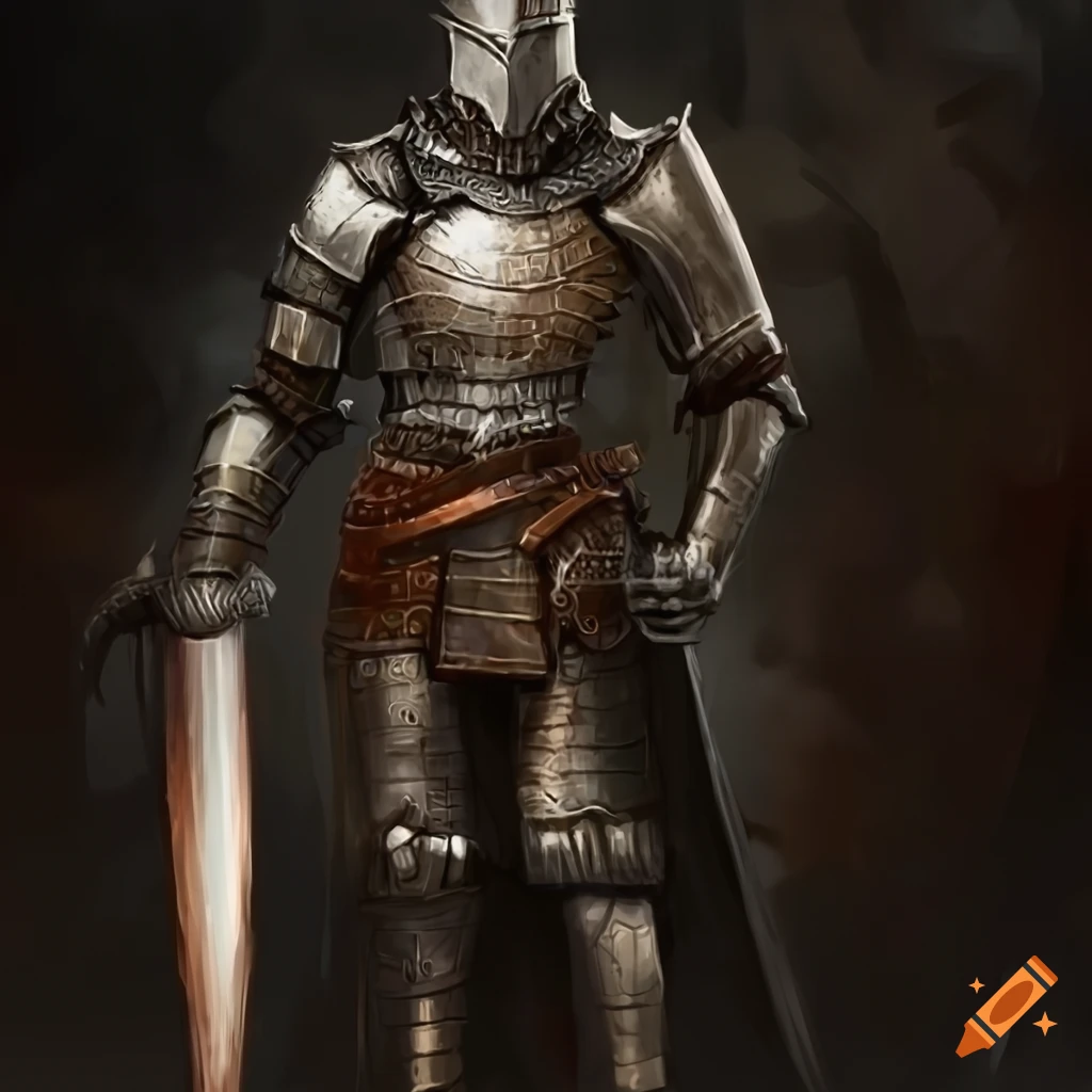 Iron fantasy knight on Craiyon