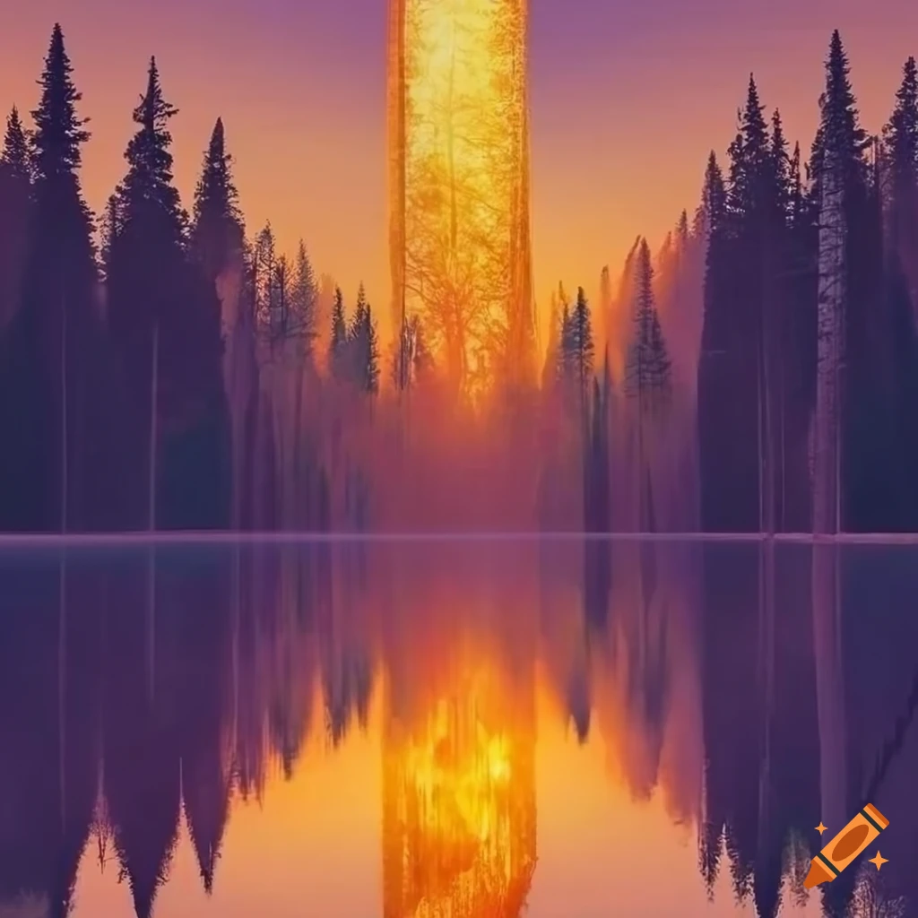 See unmittelbar vor einer kleinen klippe bei sonnenuntergang, rundherum ...