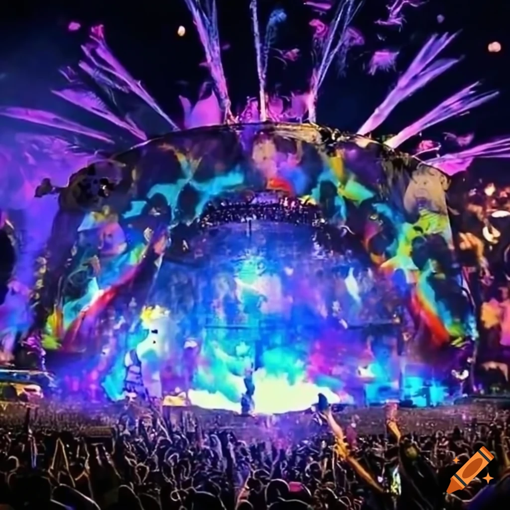 Coldplay concert in indonesia on Craiyon