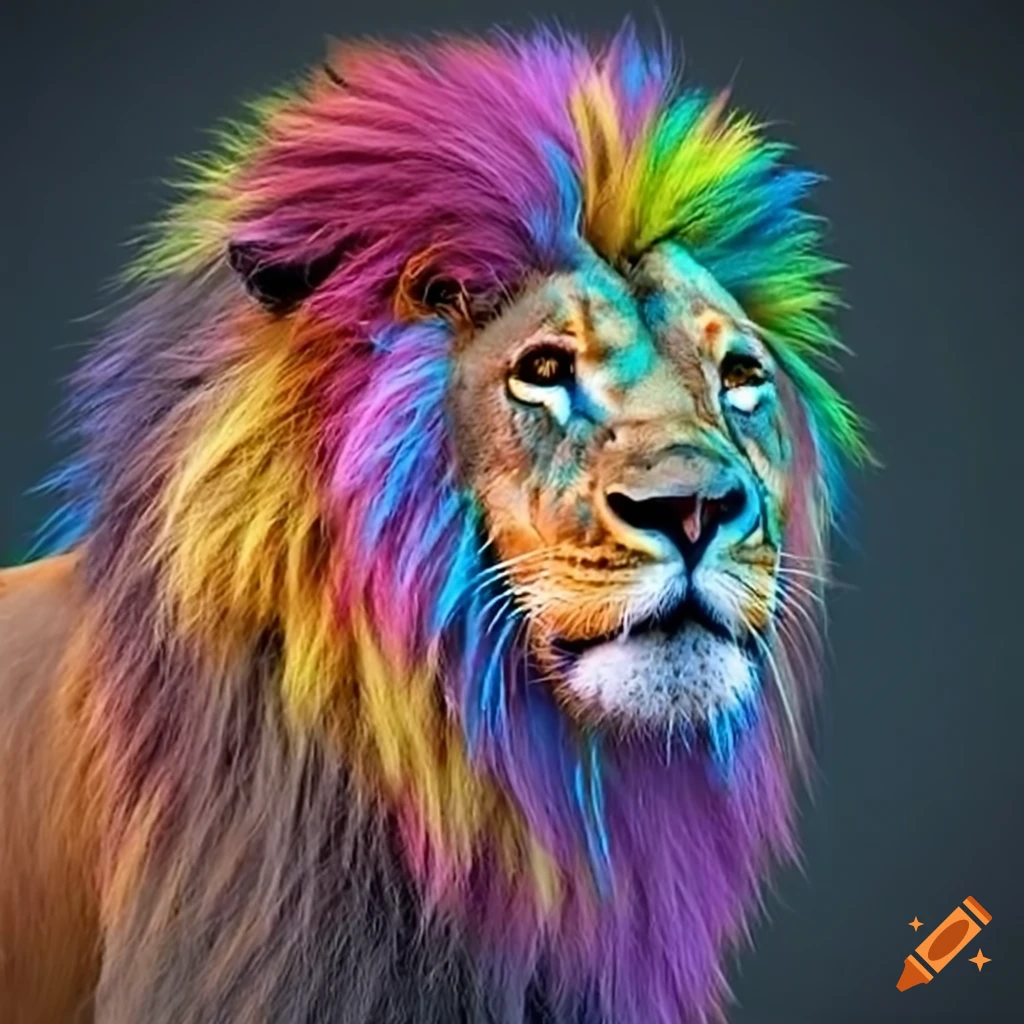 A colorful lion