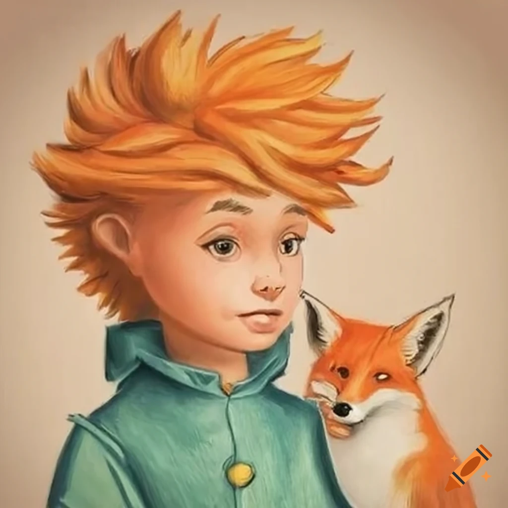 A little prince talking to a fox on Craiyon