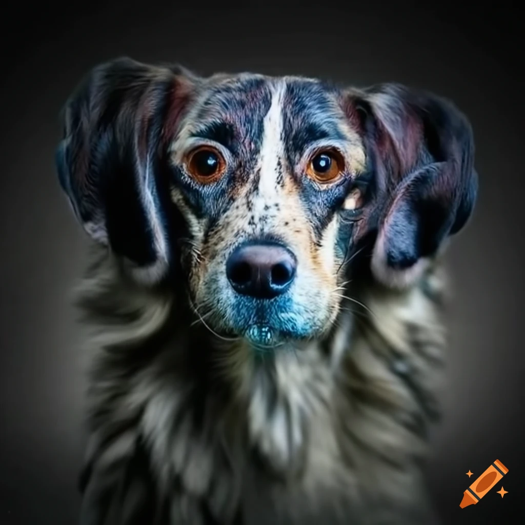 A colorful dog on Craiyon