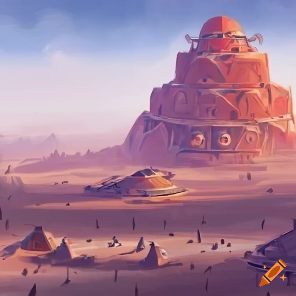 Video game concept art of the surface of the spice mines of kessel star ...