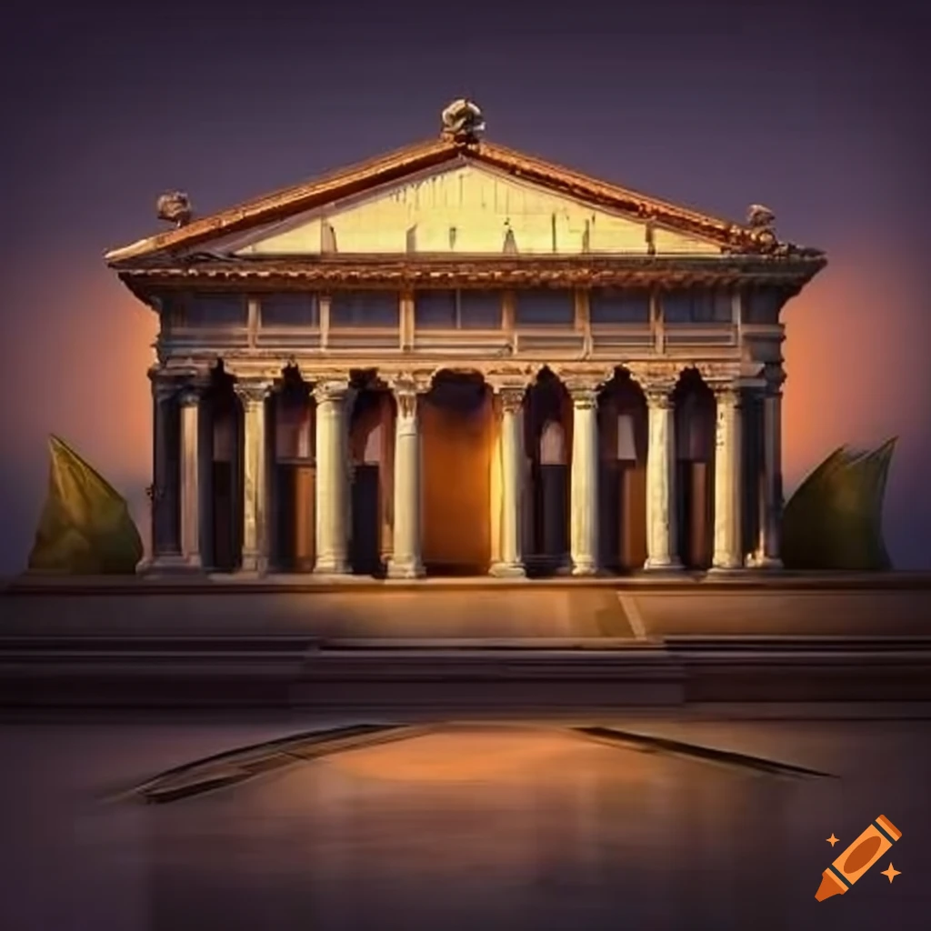 New roman temple on Craiyon