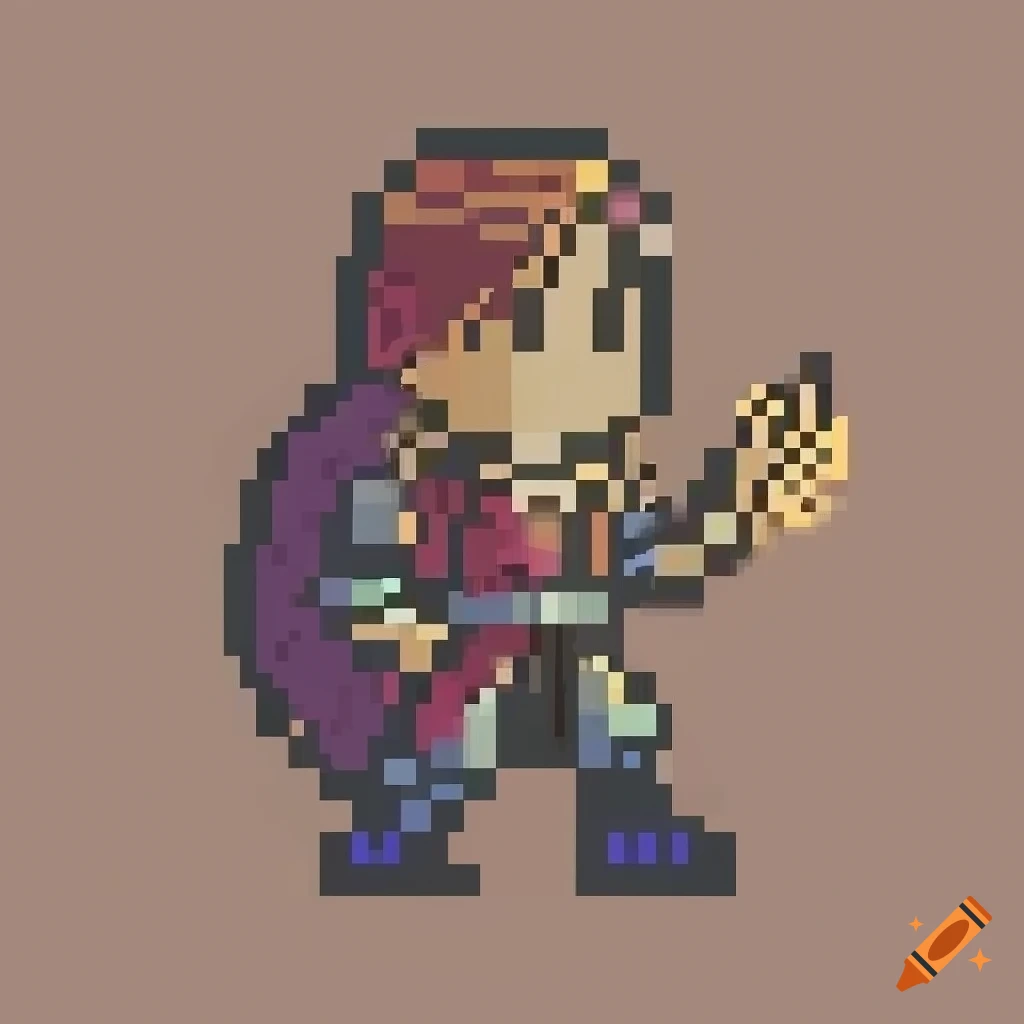 A medieval adventurer pixel art 16x16 on Craiyon