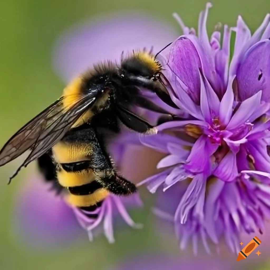 Bumble bee on chives flower as a tattooidea on Craiyon