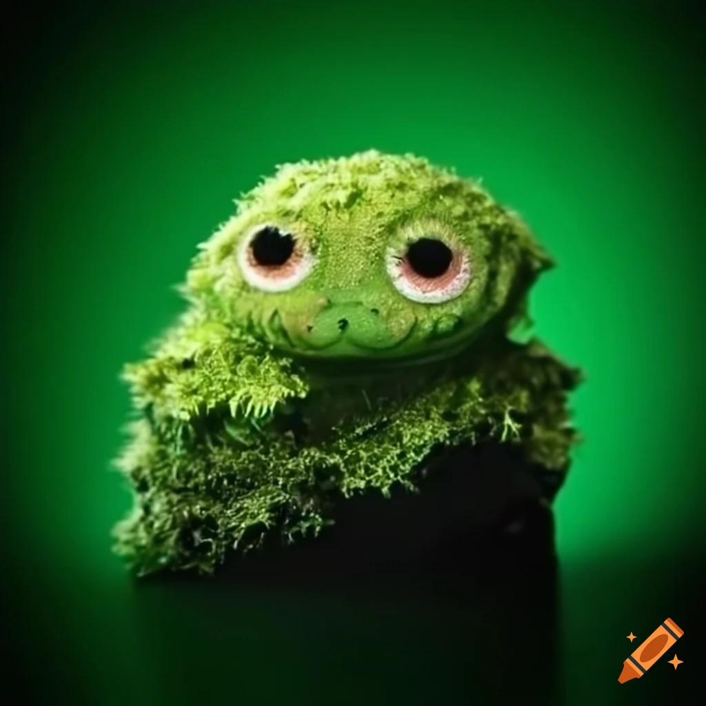 Cute moss creature with eyes on Craiyon