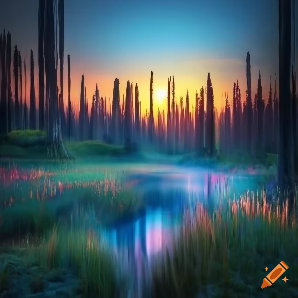 See unmittelbar vor einer kleinen klippe bei sonnenuntergang, rundherum ...