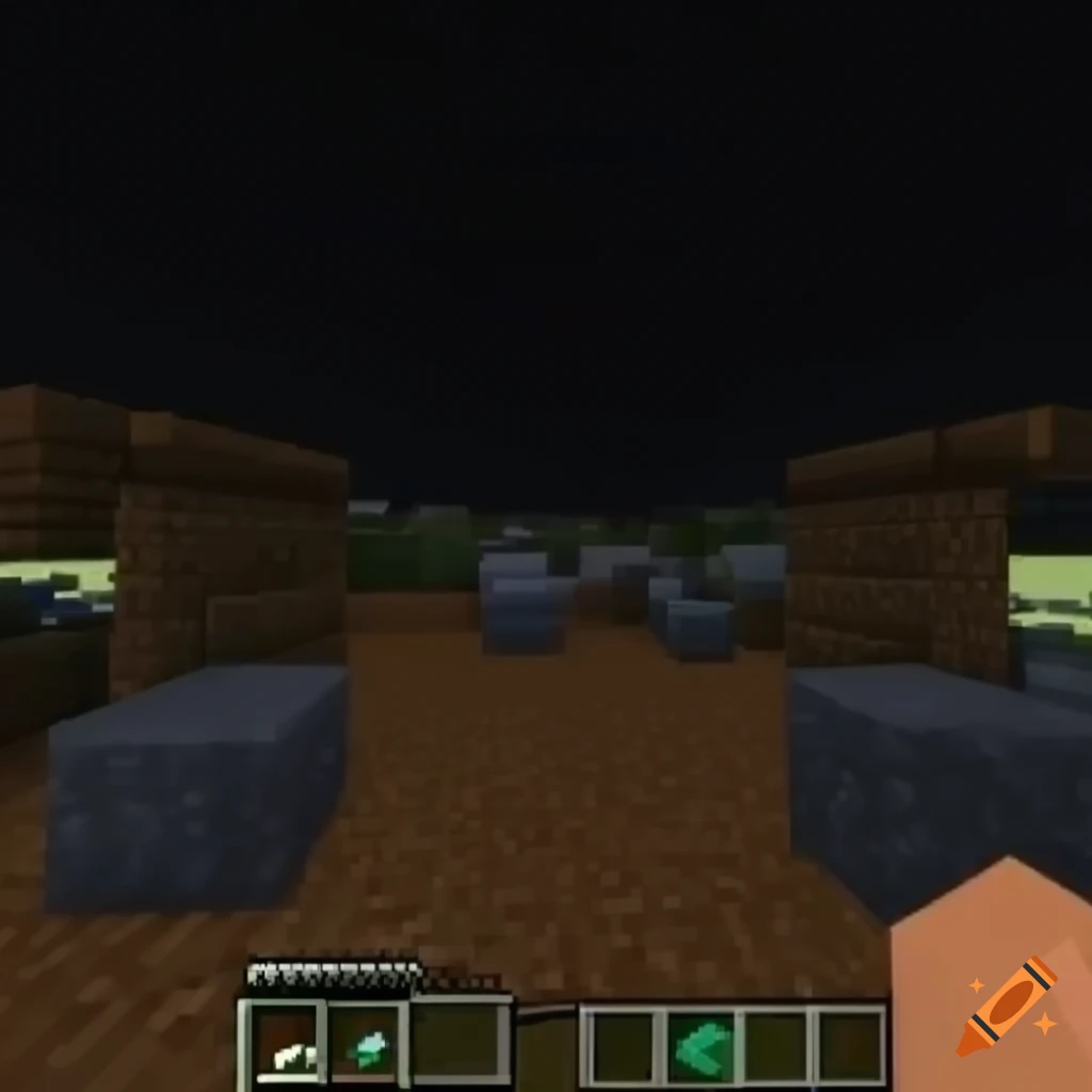 Minecraft screenshot of a liminal space room, a wall to the right ...