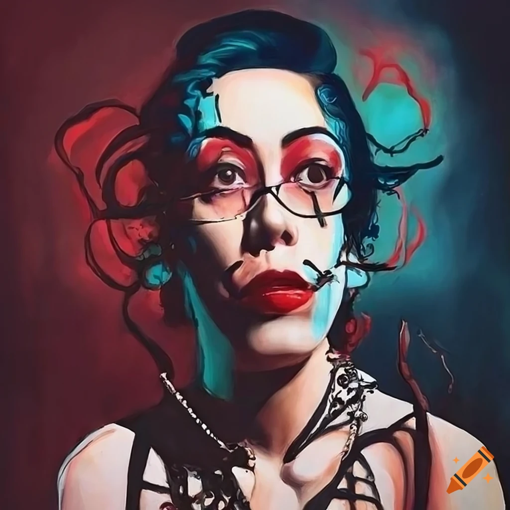 Portrait of Alice Bag, the punk-rock musician by Dali on Craiyon