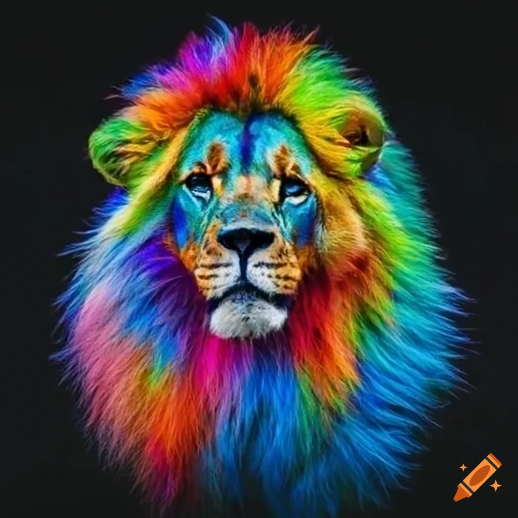 A colorful lion