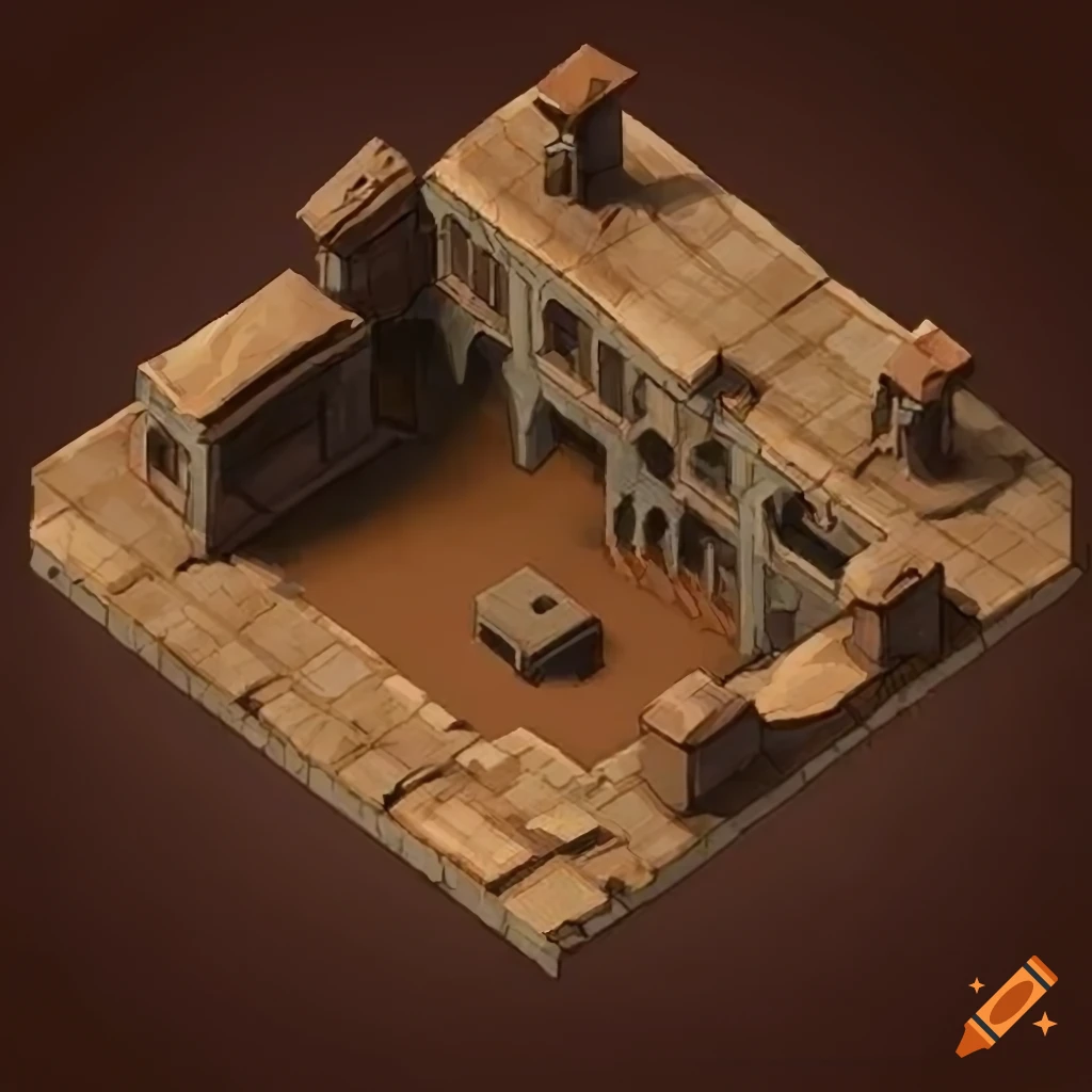 Sandstone rpg isometric tilesmap barracks