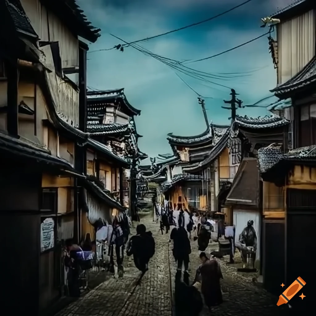 Solarpunk medieval japan