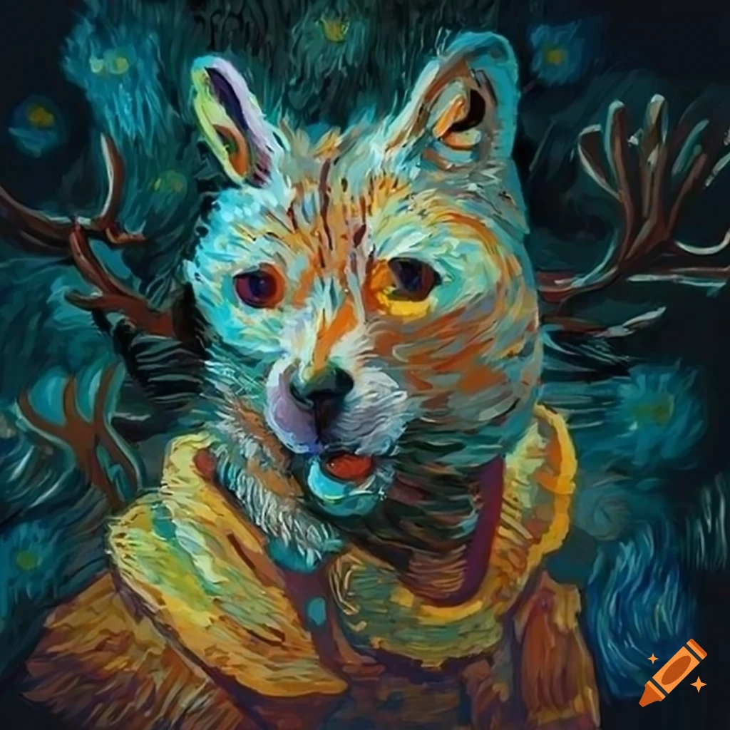 Furry animal van gogh