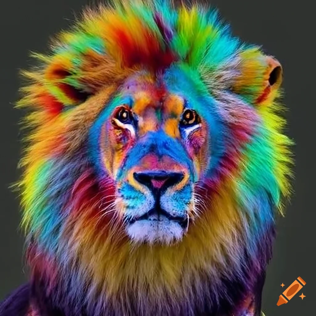 A colorful lion