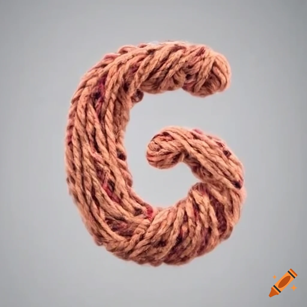 Number 6 made of yarn