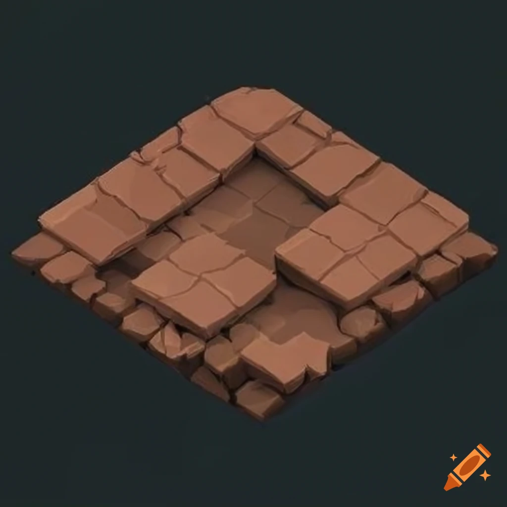Sandstone rpg isometric farm tile black background