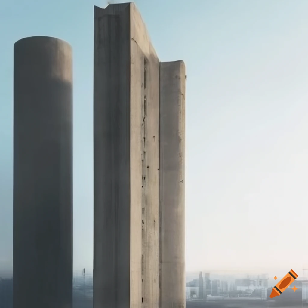 A concrete, brutalist tower