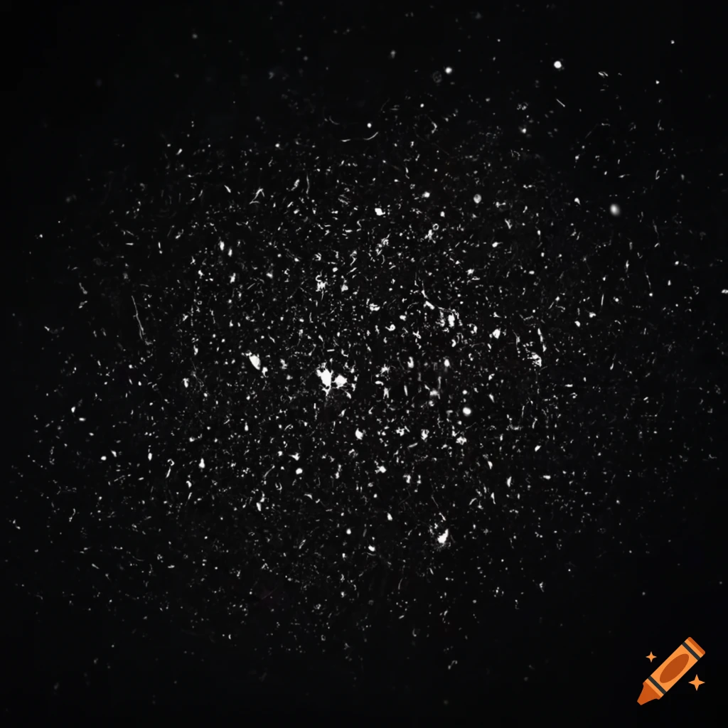 Black particles like dust on a white background