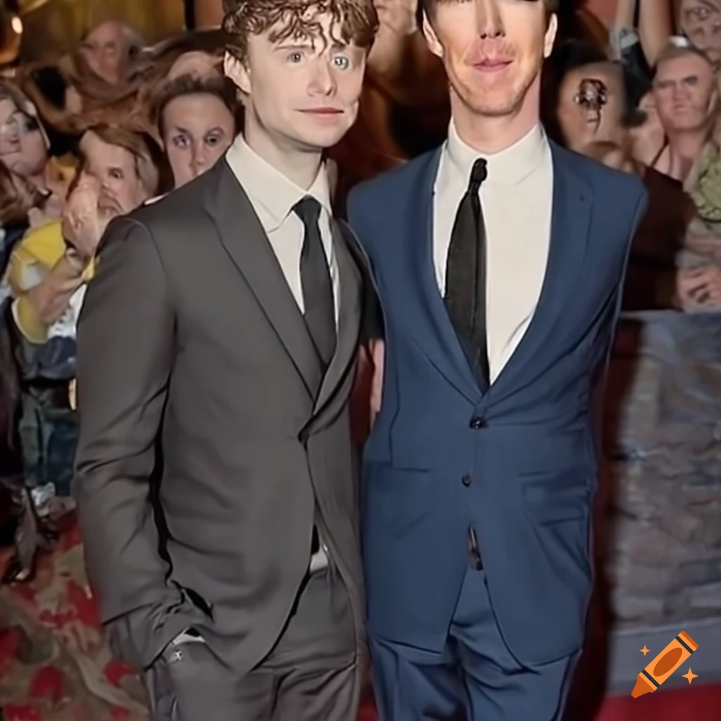 Benedict cumberbatch is talking to daniel radcliffe in a mystery palace ...