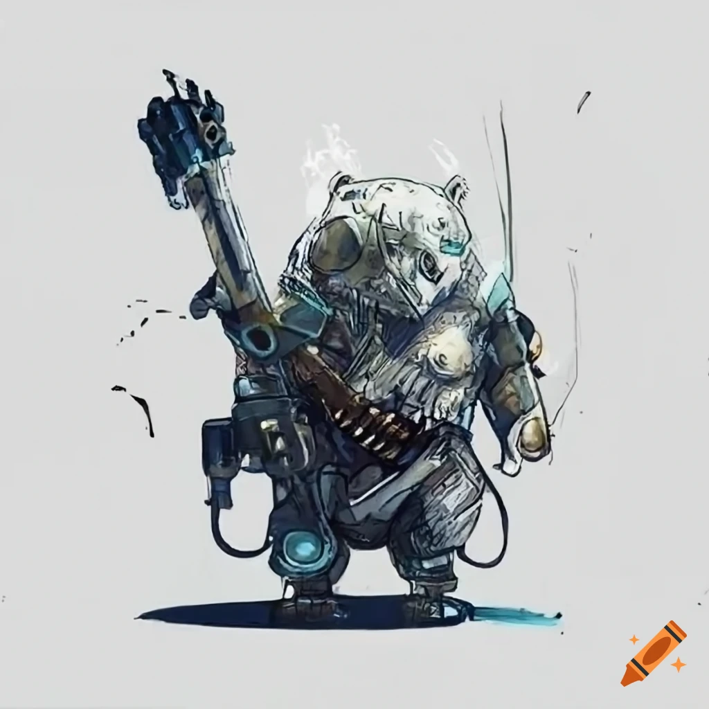 Cybernetic combat wombat on Craiyon