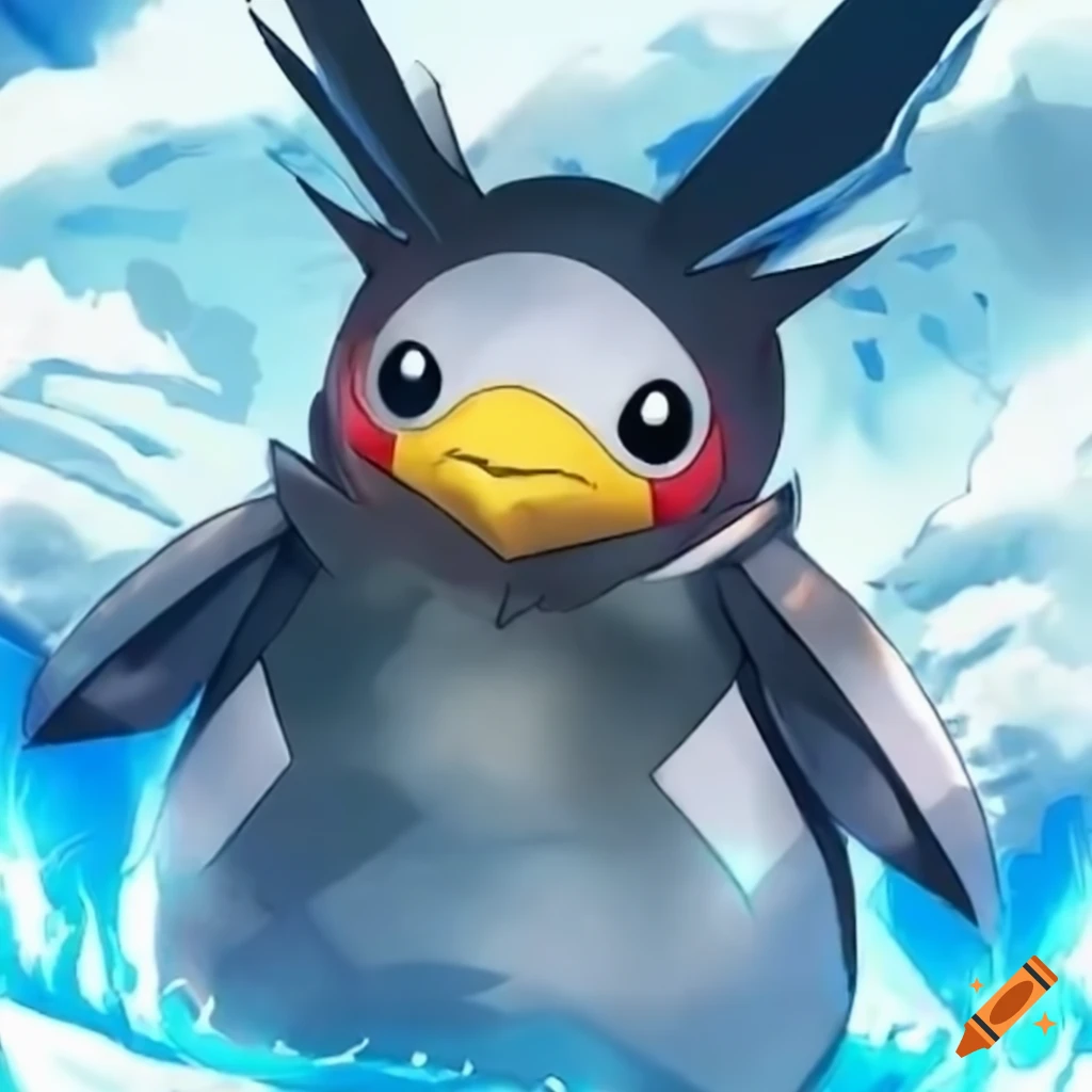 Pokemon: penguin with armor on Craiyon