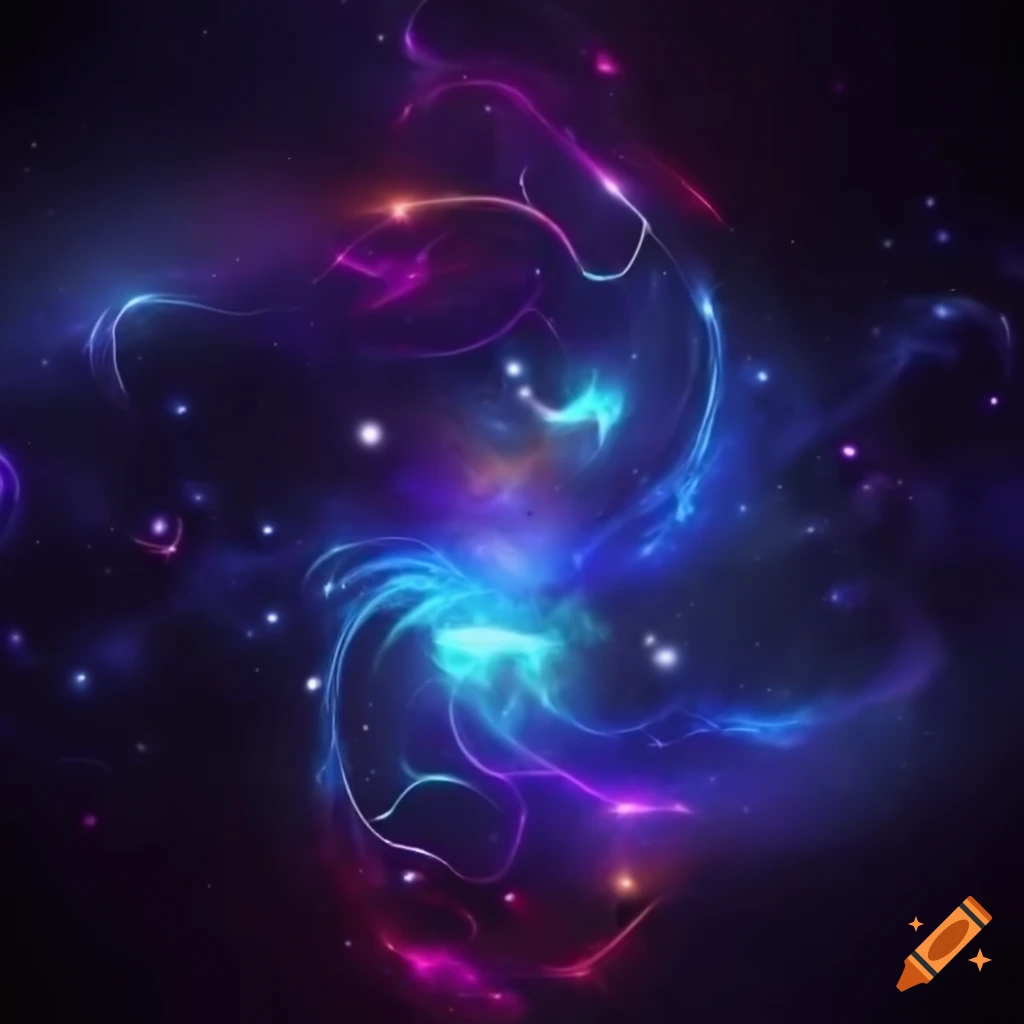 Abstract cosmic motion graphics on Craiyon