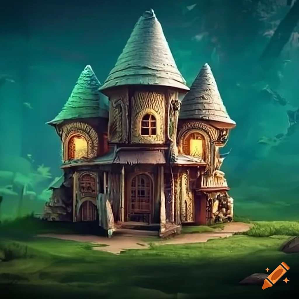 Fantasy multistory mini house on Craiyon