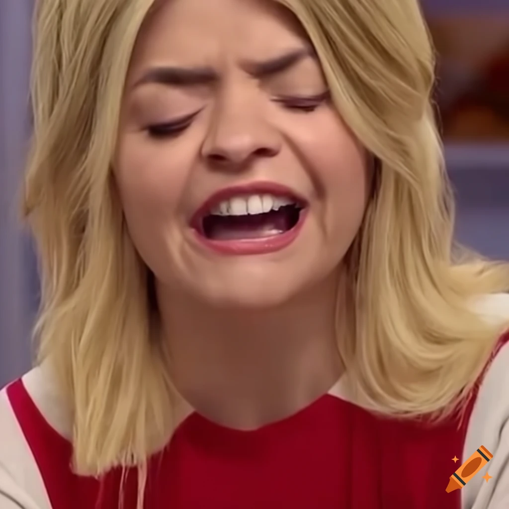 Holly willoughby crying on Craiyon