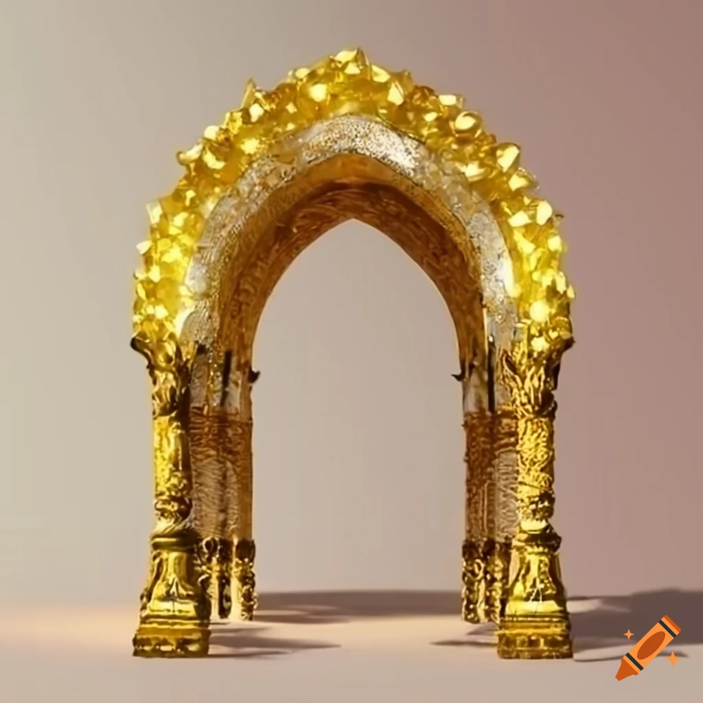 Ancient gold crystal archway