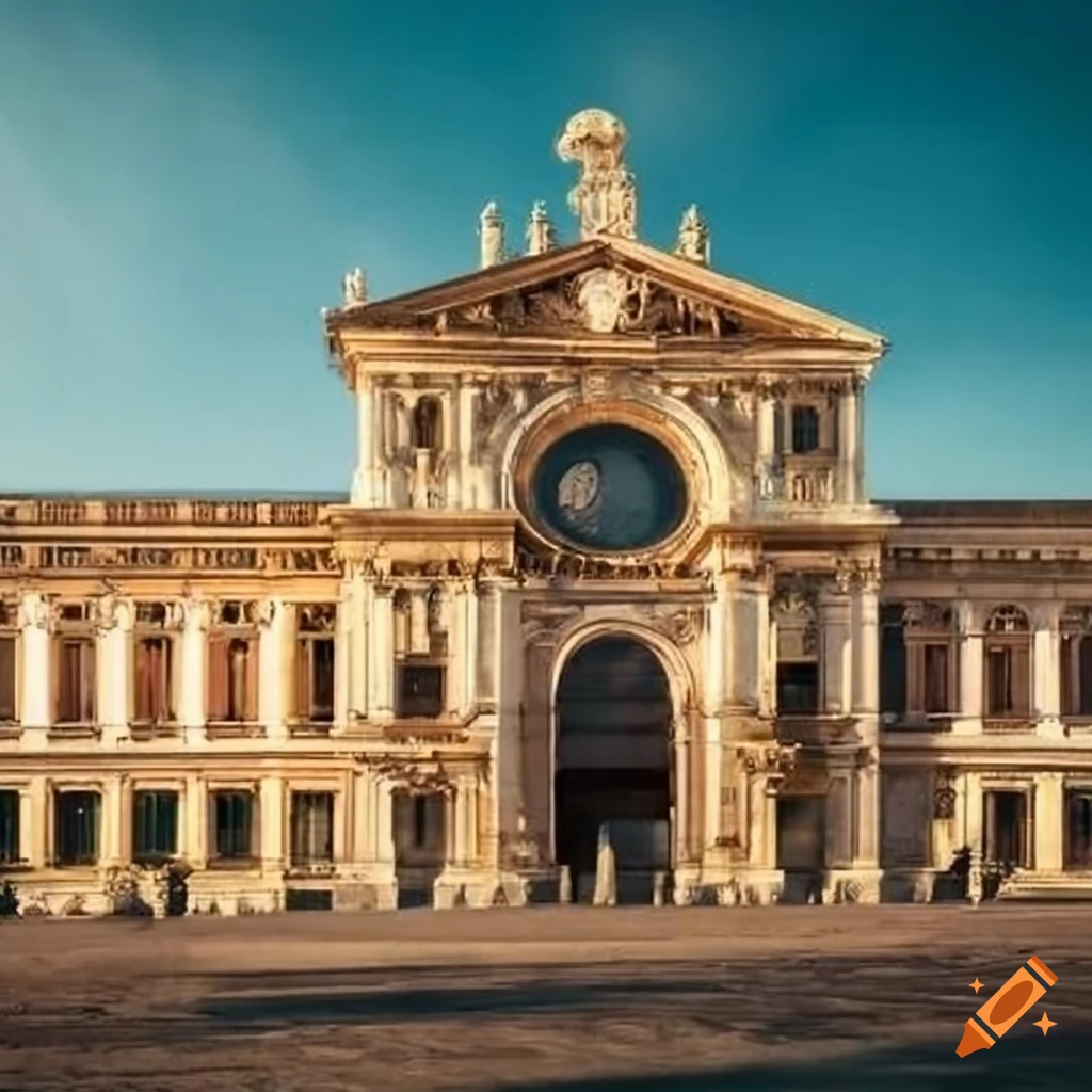 Very large Belle Époque neoclassical style railway station, set in a ...