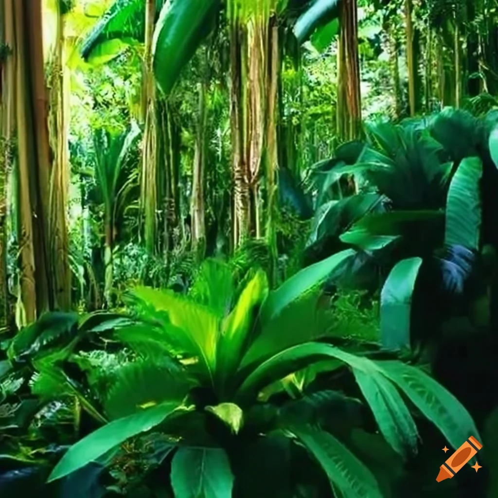 A tropical jungle