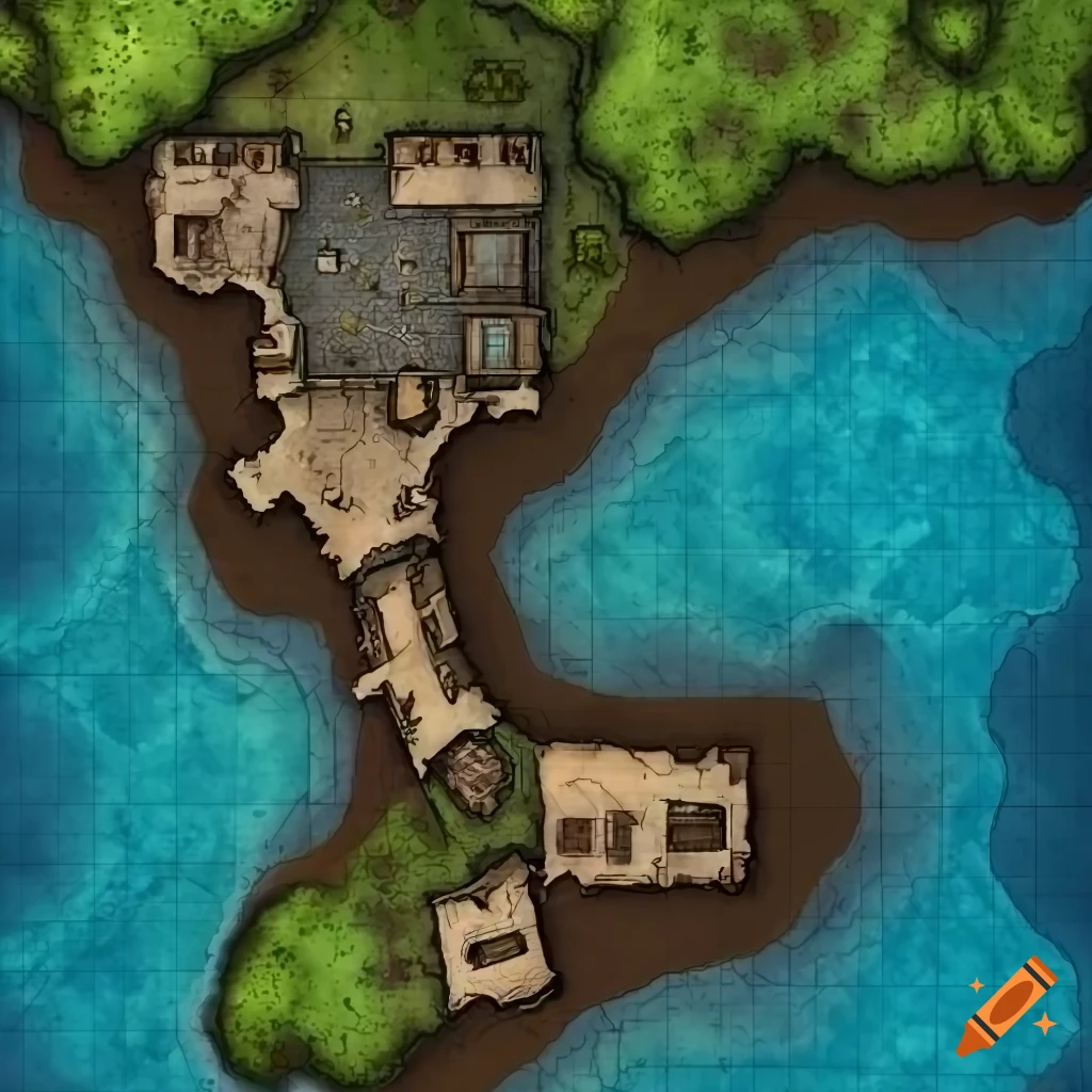 Top-down RPG game map depicting D&D dungeons and dragons top down ...