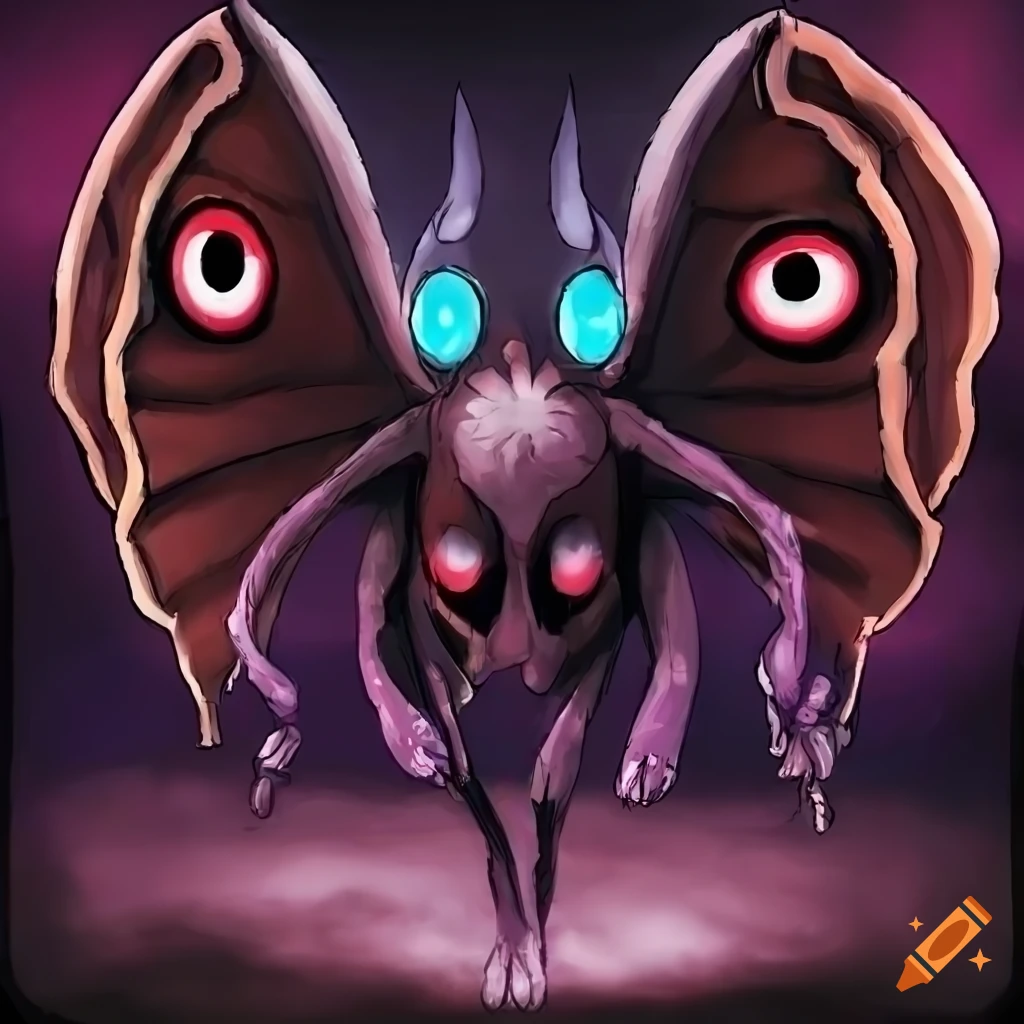 Pokemon based on mothman on Craiyon