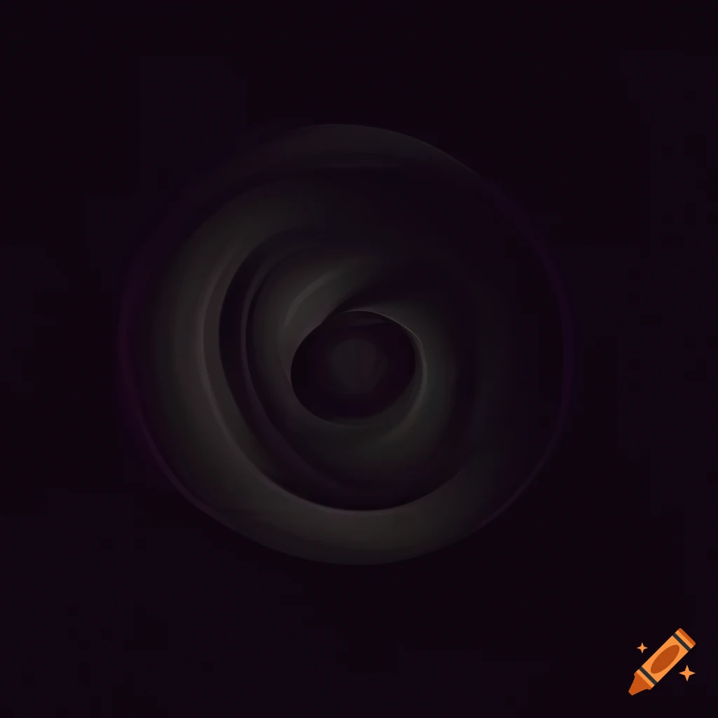 Design a dark logo with abstract void shape