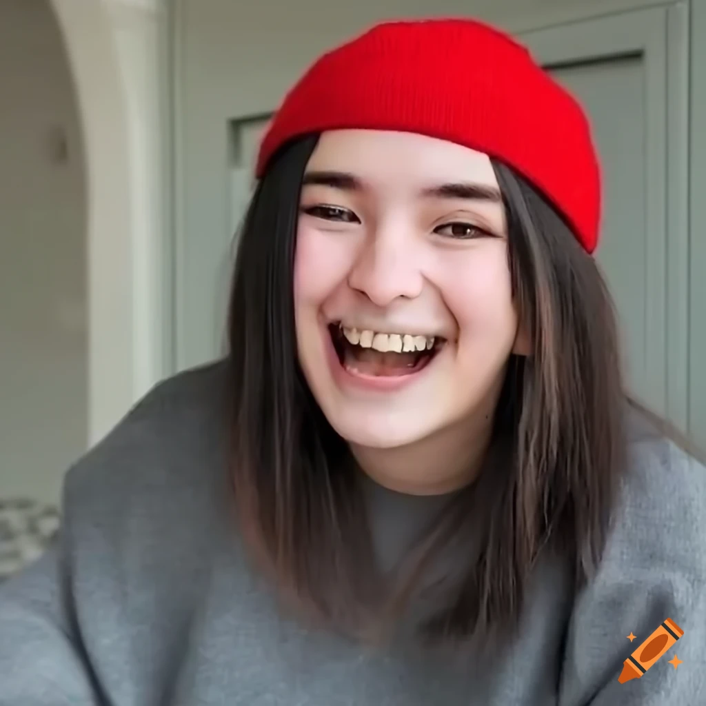 Xploshi, a young content creator wearing a red beanie with dark brown ...