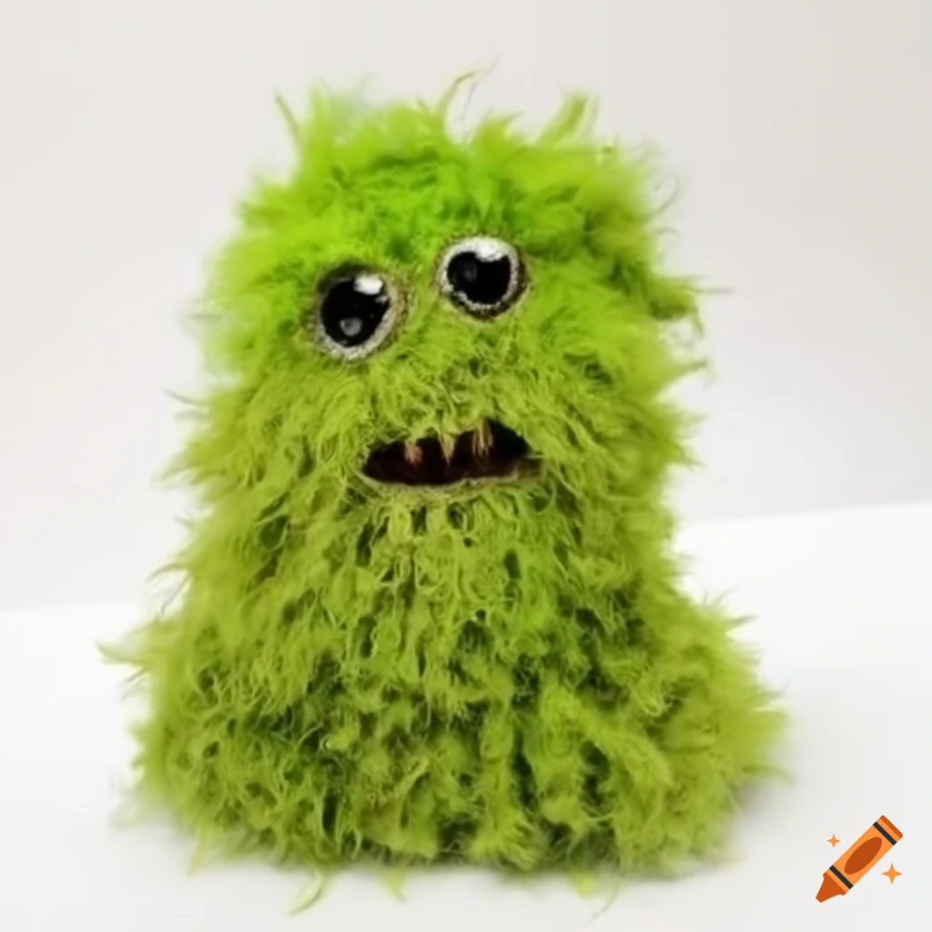 Cute fluffy moss monster on Craiyon