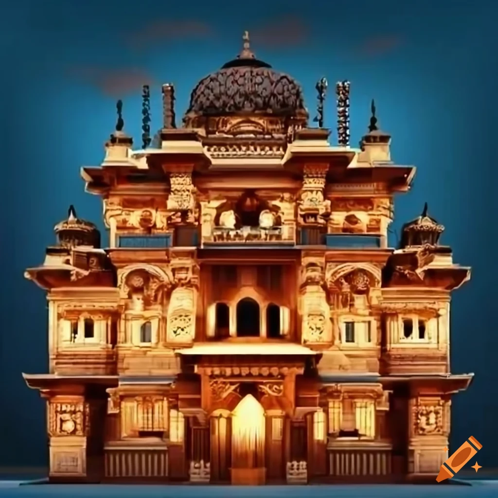 Massive jharokha house design on Craiyon