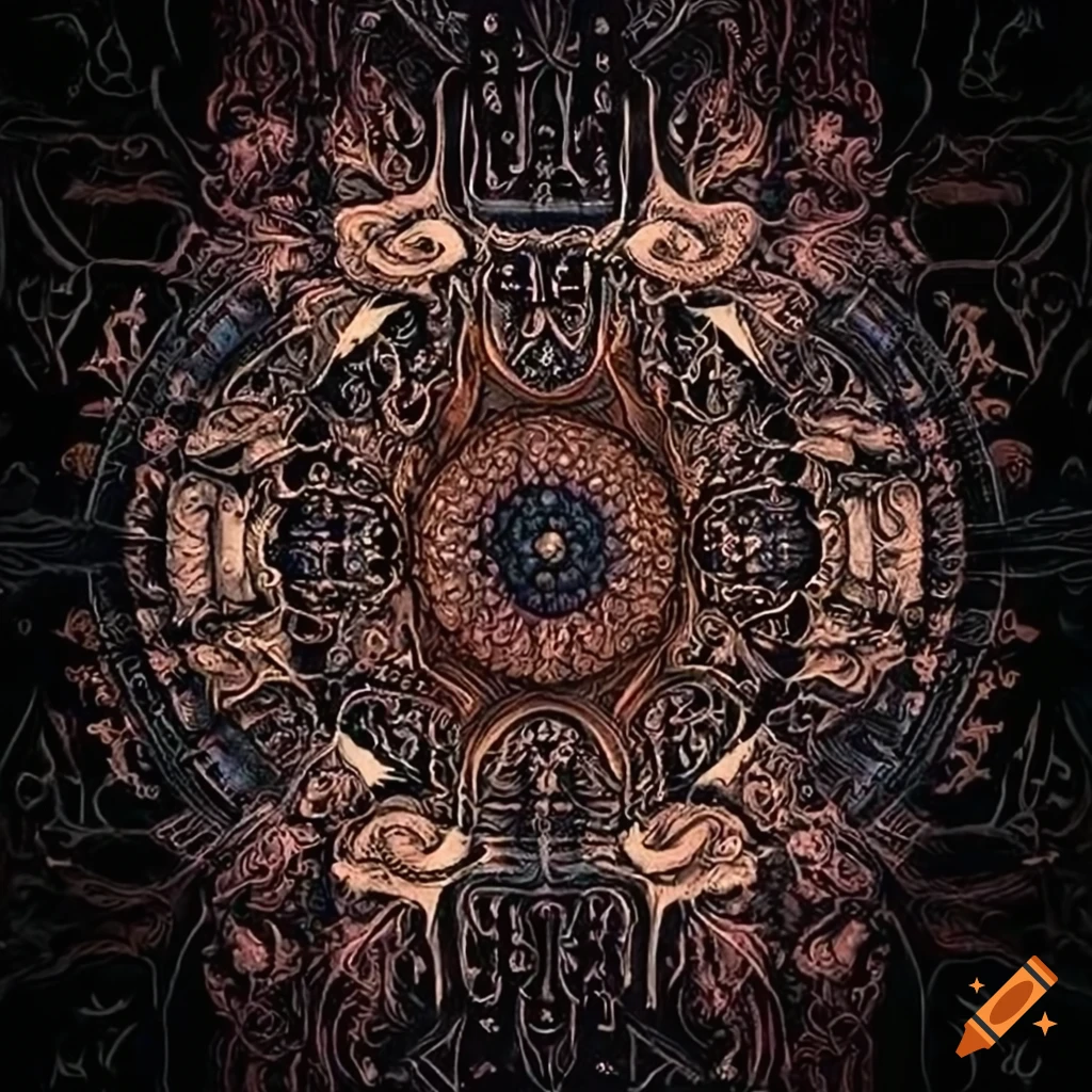 Mysterious, intricate symbols of an advanced tribal civilization on Craiyon