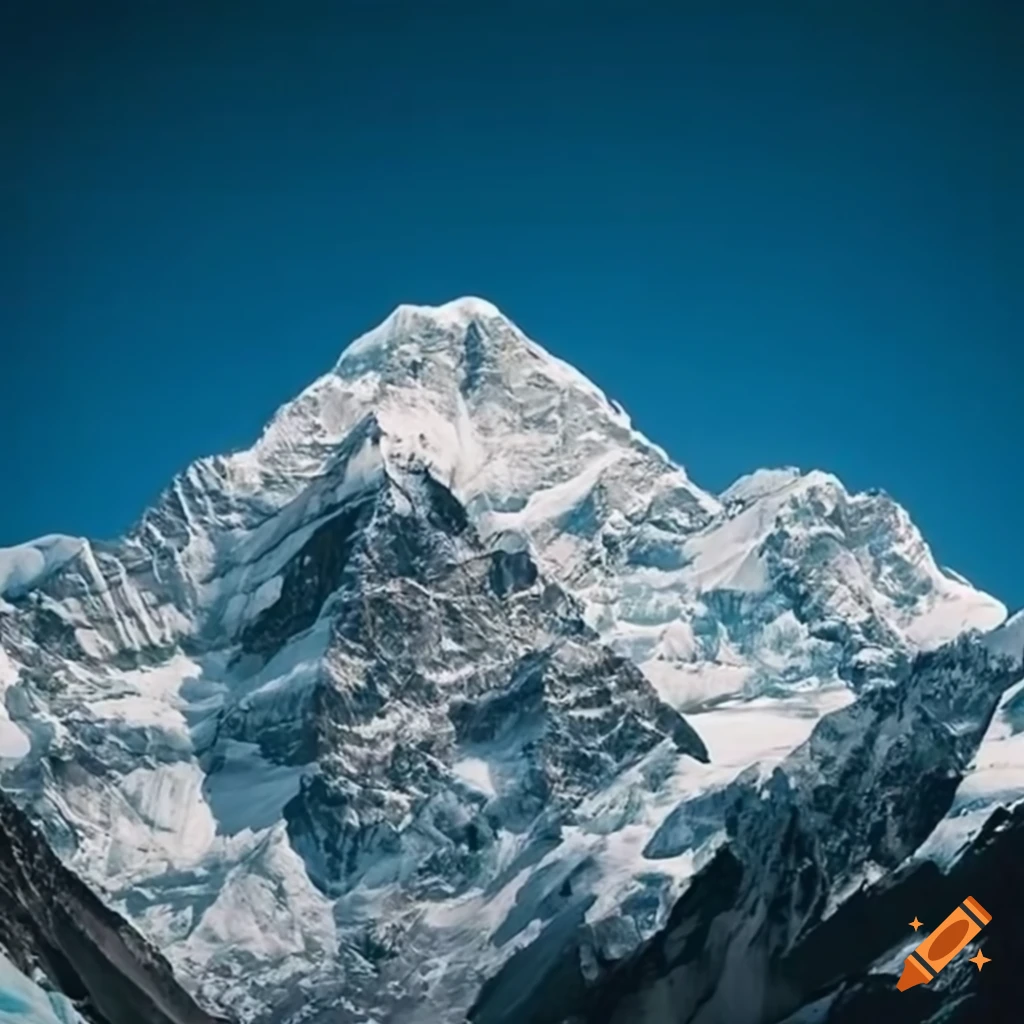 Mount everest base camp with blue sky on Craiyon