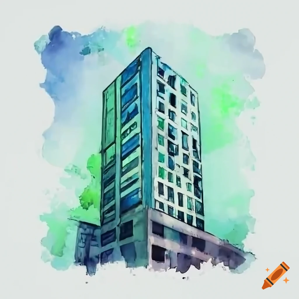 New modern architecture, buildings, green space, 8k, gray background ...