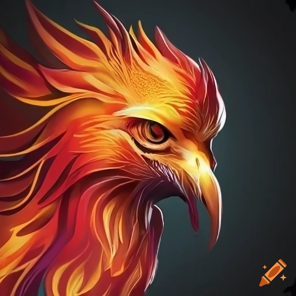 Phoenix face on Craiyon