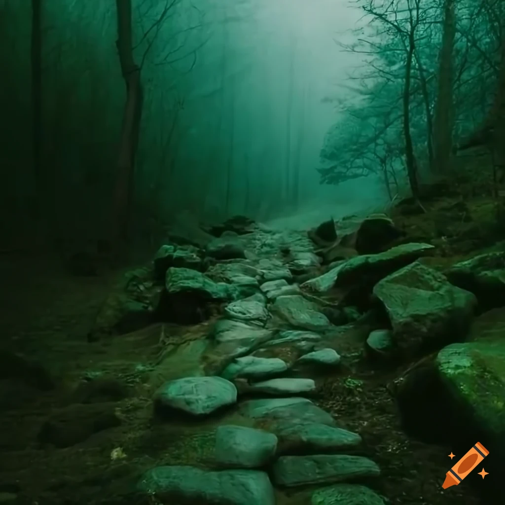 Dark Green Forest Path