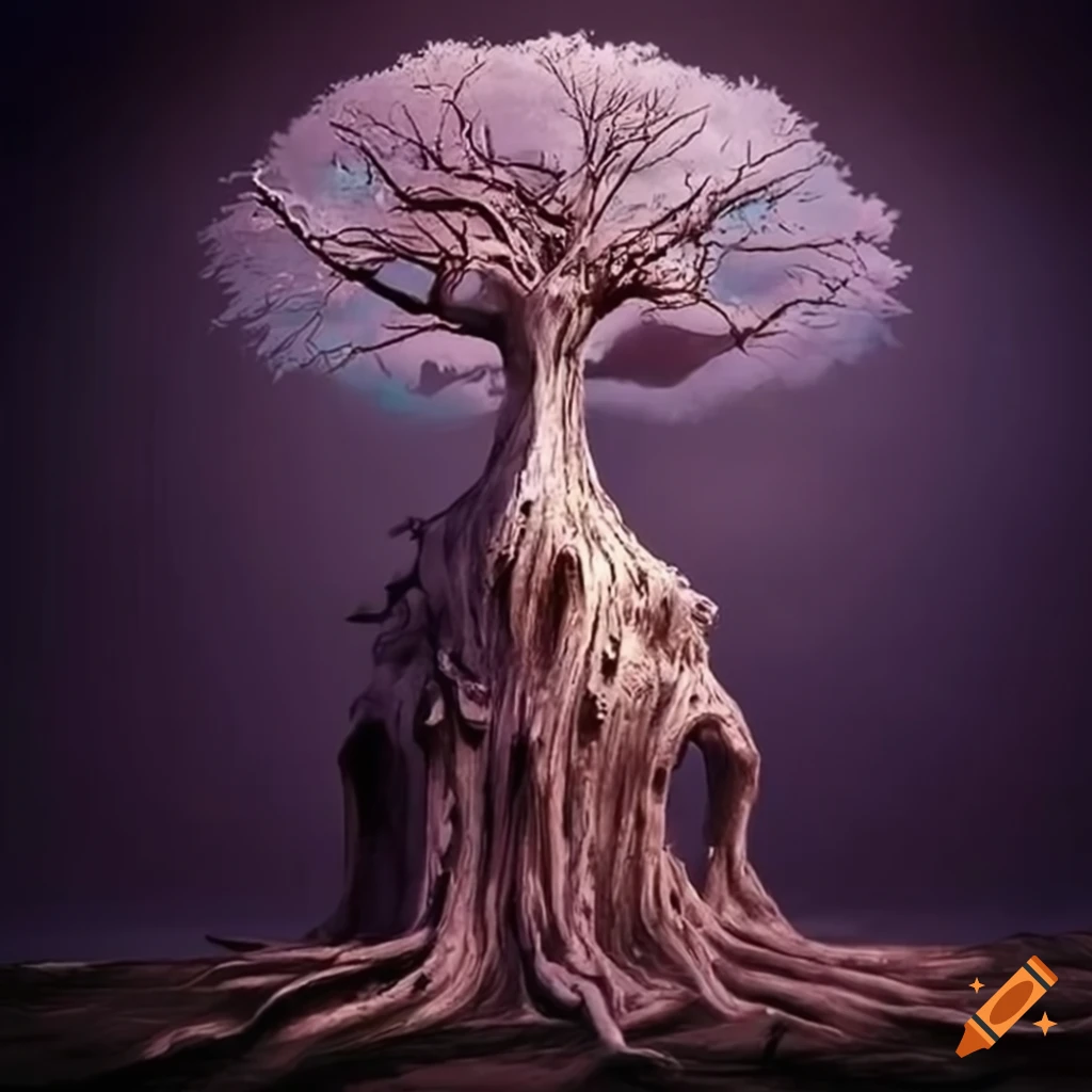 Amazing gorgeous imaginary tree with horns like branches