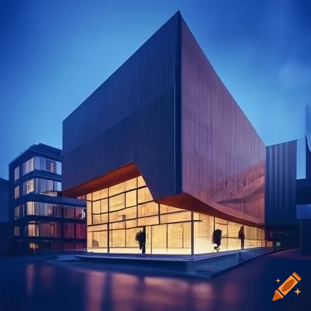 Private charter school built in the style of Modern architecture with ...